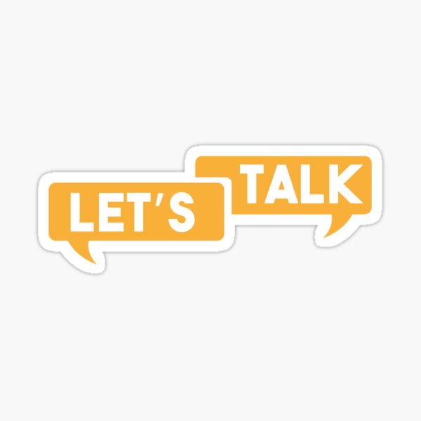 "Les't talk" Sticker for Sale by artacalla | Redbubble