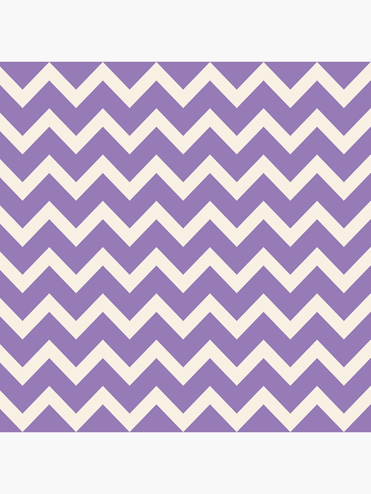 "White Zig Zag Pattern Lavender Purple Background" Sticker for Sale by GemsAnatomy | Redbubble