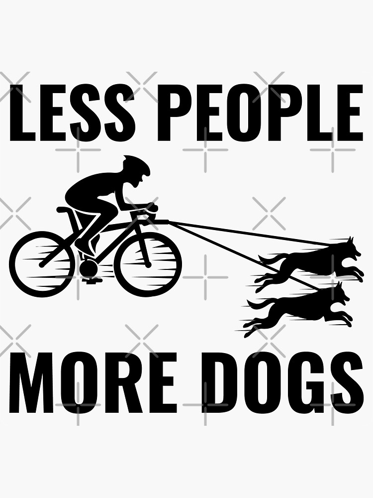 "Bikejoring DogScooting Dog Sport Bike Bicycle Ride" Sticker for Sale ...