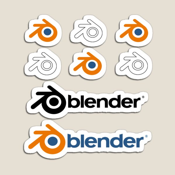 "Blender Logo Sticker Pack / Blender 3D Logo" Magnet for Sale by ...