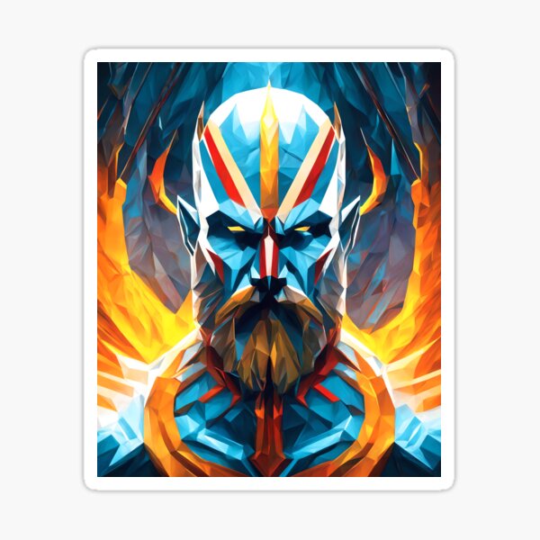 "Kratos - God of War - Abstract Geometric" Sticker for Sale by ...