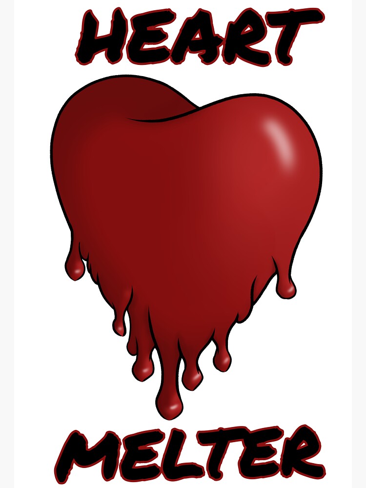 "Heart Melter Dripping Design" Sticker for Sale by CreativeDraws42 ...
