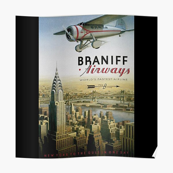 "Braniff airways vintage " Poster for Sale by Original1977 | Redbubble