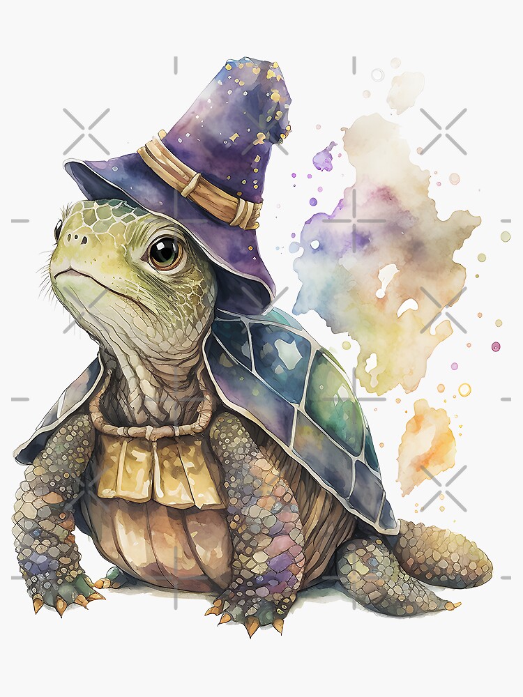 "Turtle Wizard 2" Sticker for Sale by amiithist | Redbubble