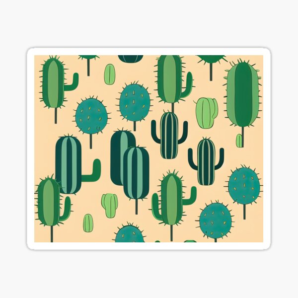 "Cactus Wallpaper" Sticker for Sale by Arquiz | Redbubble
