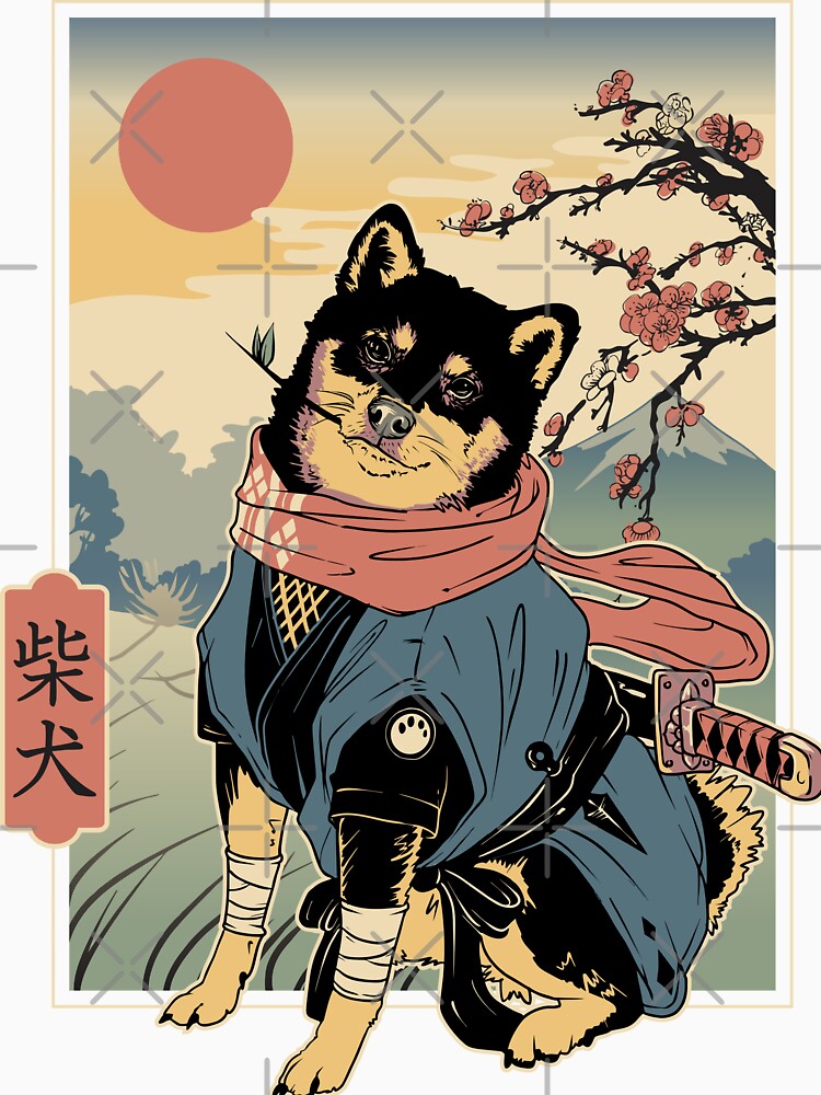 "Shiba inu ronin dog" T-shirt for Sale by evolrediar | Redbubble ...