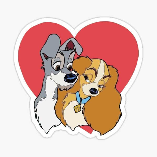 "Lady and Tramp" Sticker for Sale by GeneralAladeen | Redbubble