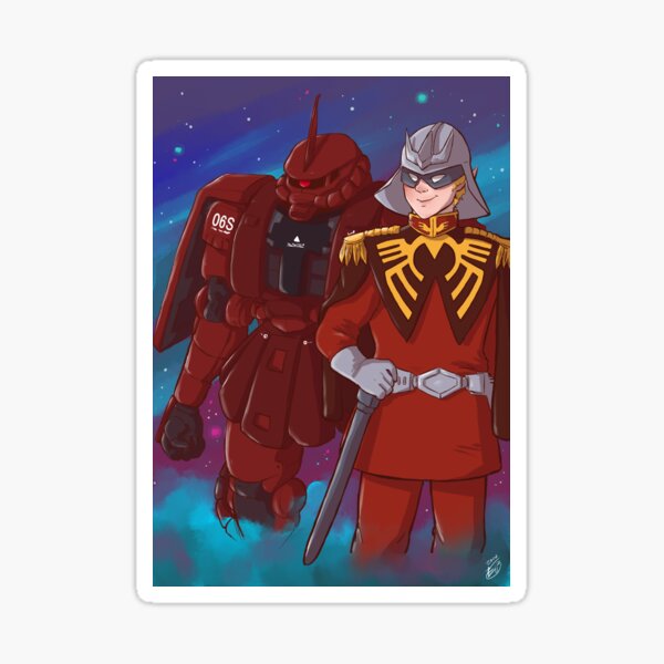 "Char Aznable" Sticker by Ciajka | Redbubble