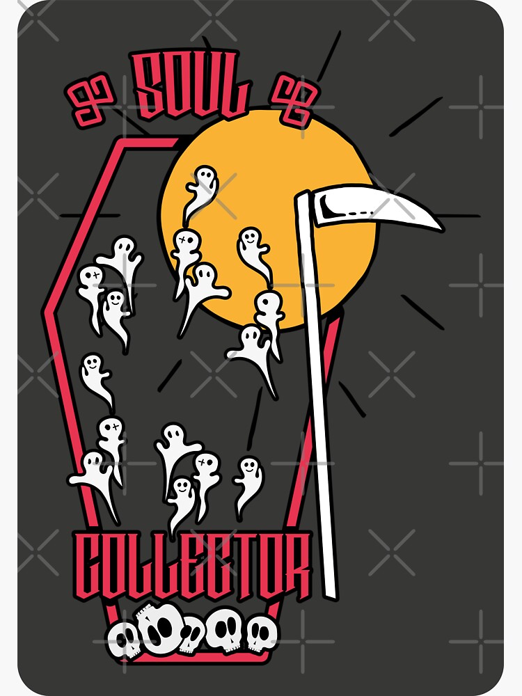 "Soul collector, scythe in the sun" Sticker for Sale by Cavemen | Redbubble