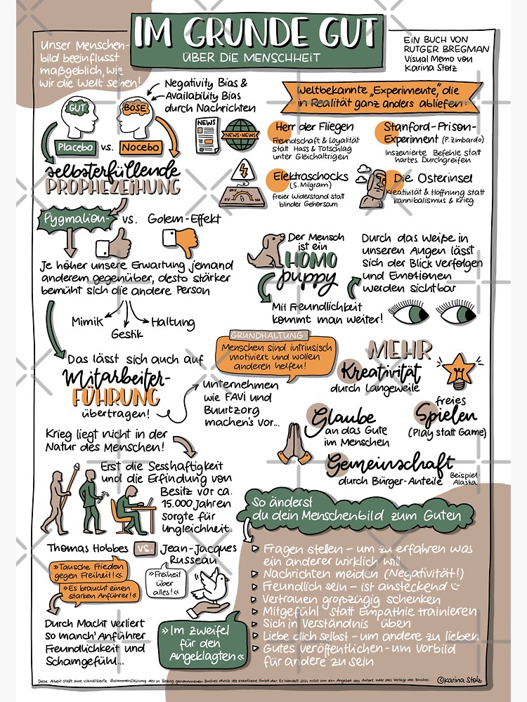 ""Im Grunde Gut" a Visual Memo by Karina Stolz" Sticker by VisualMemos ...