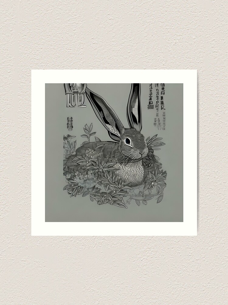 "The black water rabbit is the symbol of 2023. Concept in Chinese style ...