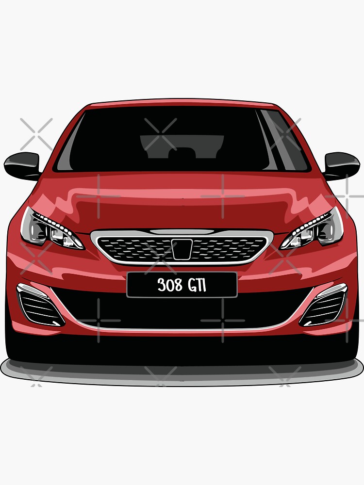 "peugeot - vector drawing" Sticker by yohannlp | Redbubble