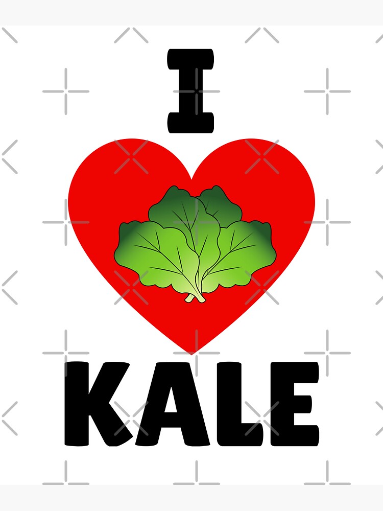 "I Love Kale (Red Heart, Kale Leaves)" Sticker for Sale by spoeg ...