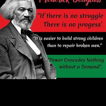 "Frederick Douglass Quotes Pan African Flag Black History" Poster for ...