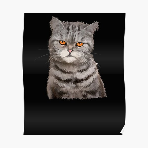 "Angry cat face" Poster for Sale by MichVentures | Redbubble