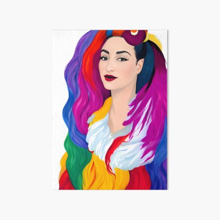 "Celebrating Women. Beautiful woman wearing colorful feathers outfit ...