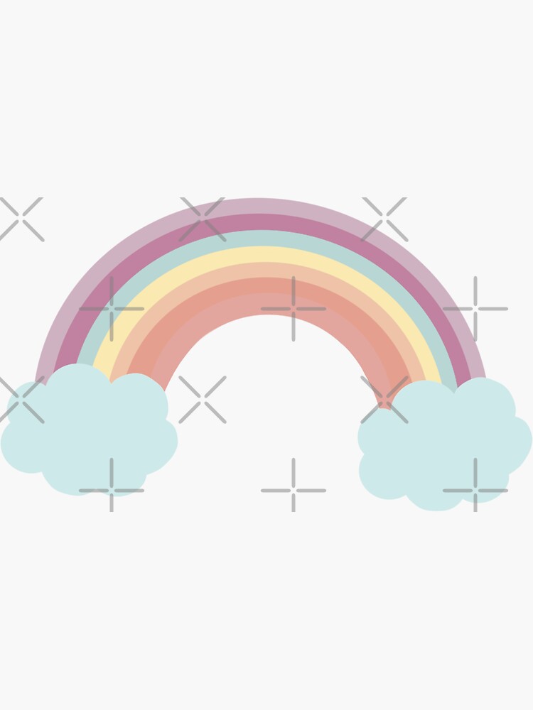 "Pastel rainbow color" Sticker for Sale by PeonyandlillyId | Redbubble