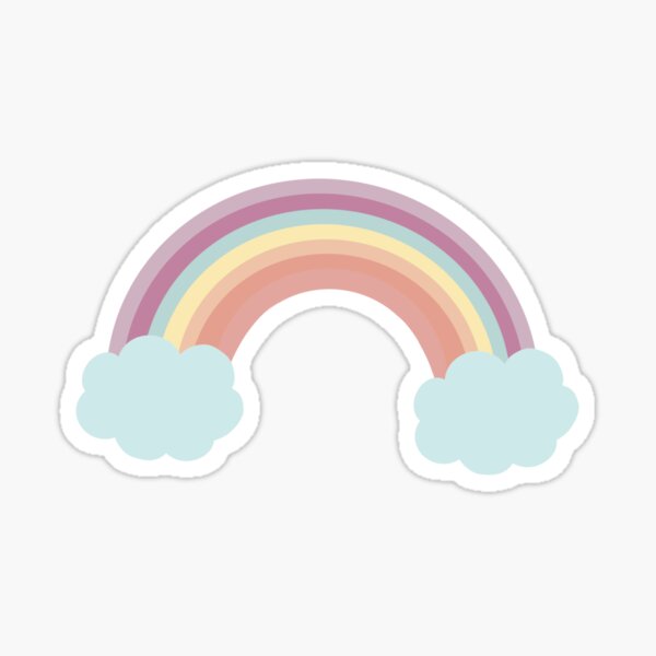 "Pastel rainbow color" Sticker for Sale by PeonyandlillyId | Redbubble