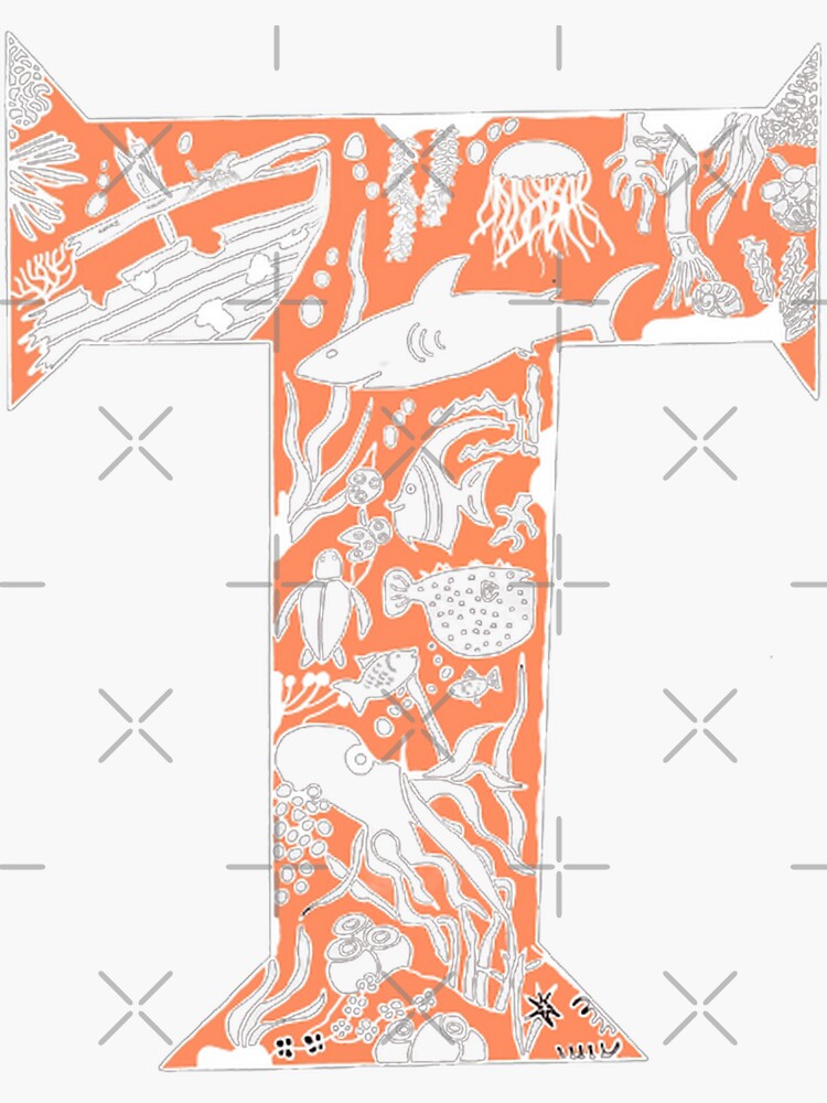 "The letter T inverted" Sticker for Sale by SonjadP | Redbubble