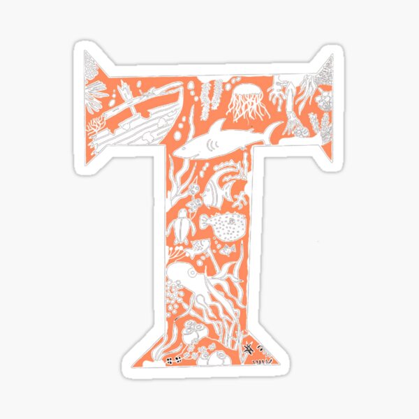 "The letter T inverted" Sticker for Sale by SonjadP | Redbubble