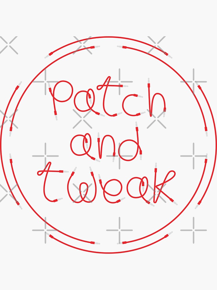 "Patch and Tweak Modular Synth Patch Cables" Sticker for Sale by ...