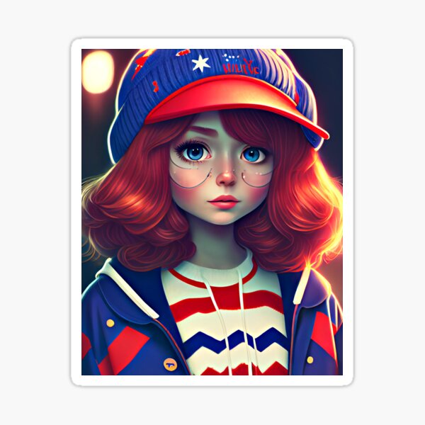 "Red hair girl " Sticker for Sale by PREARTE | Redbubble