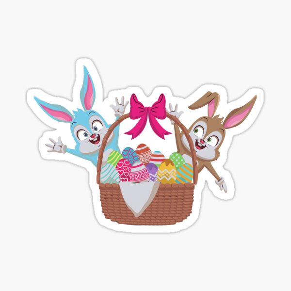 "Easter bunnies" Sticker for Sale by kayatww | Redbubble