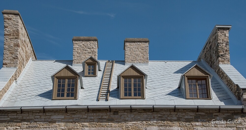 "Typical Old Quebec City Roof and Dormers" by Gerda Grice | Redbubble