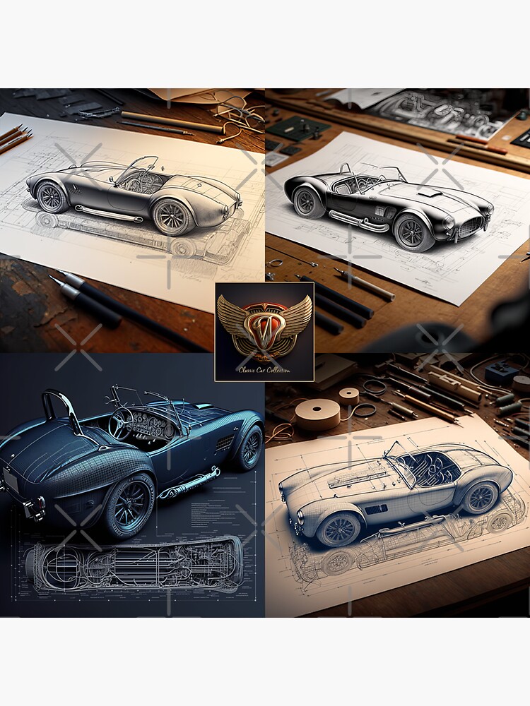 "Classic Car Collection" Sticker for Sale by Charlies-Artbox | Redbubble