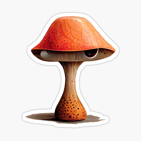 "Fun and colorful mushroom with gems. Drawing of hallucinating ...