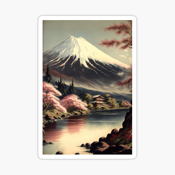 "Mt. Fuji" Sticker for Sale by brandonv111 | Redbubble