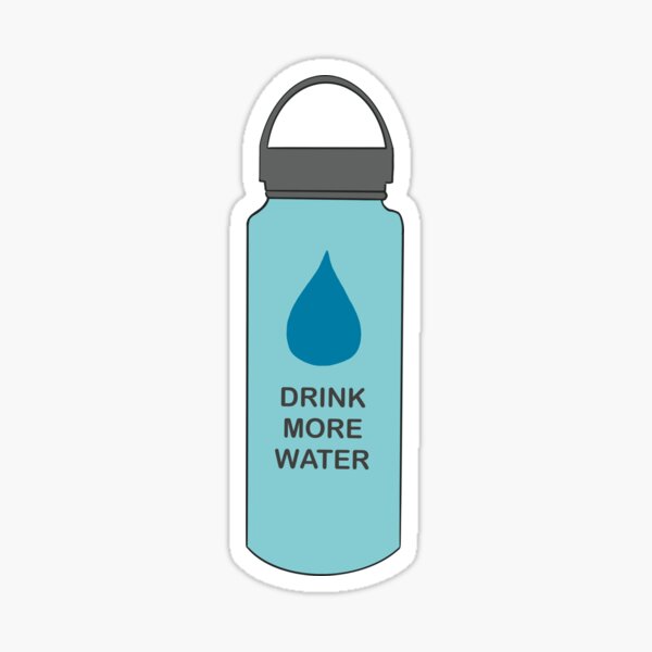 "Hydro bottle water drink more water" Sticker for Sale by ...