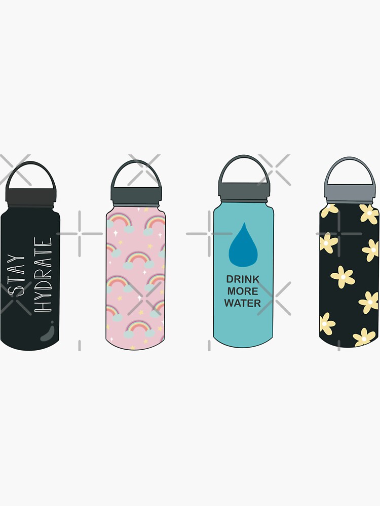 "Hydro water bottle pack" Sticker for Sale by PeonyandlillyId | Redbubble