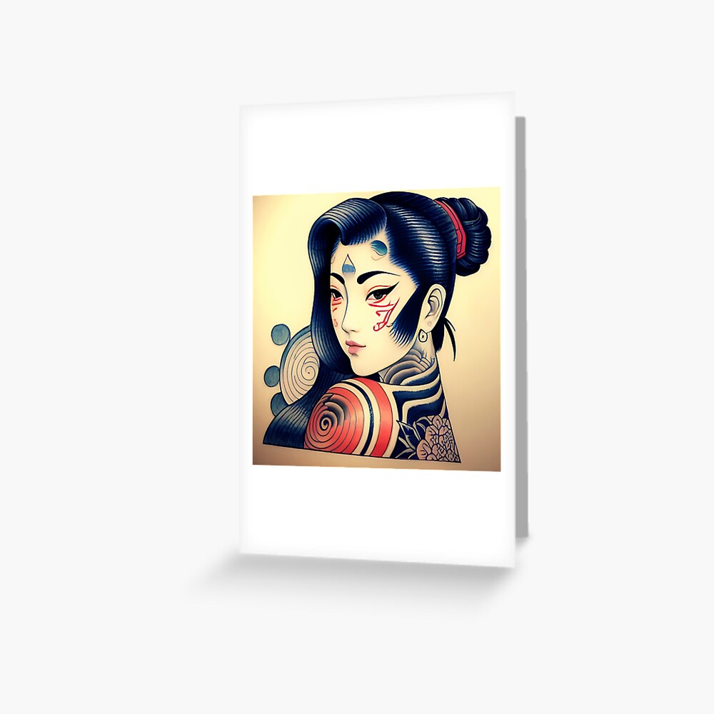 Irezumi Woman Anime Ukiyo E Traditional Japanese Art Influence