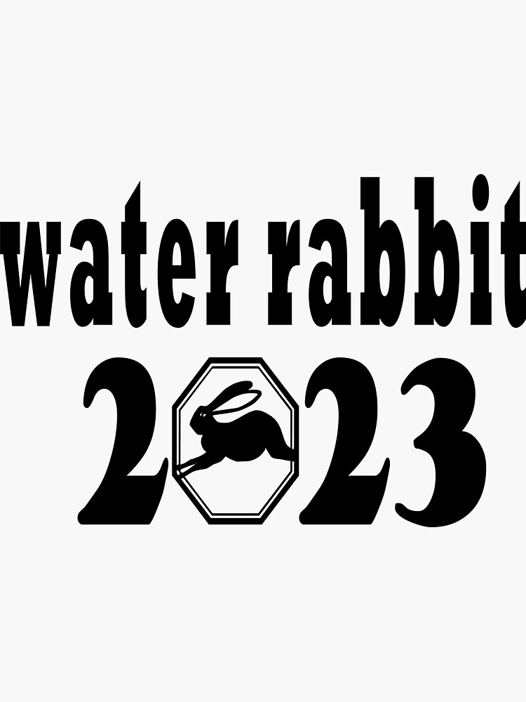 "Water Rabbit 2023" Sticker for Sale by Soudesign99 | Redbubble