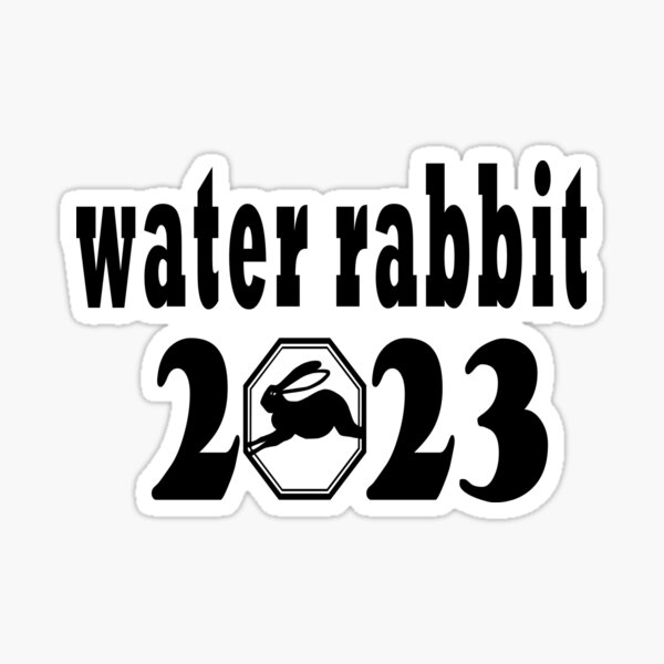 "Water Rabbit 2023" Sticker for Sale by Soudesign99 | Redbubble