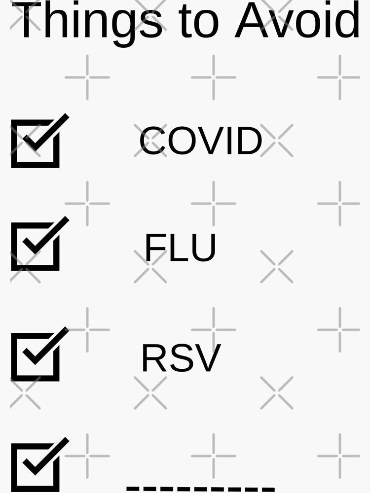 "Things to Avoid" Sticker for Sale by itsmejulieb | Redbubble