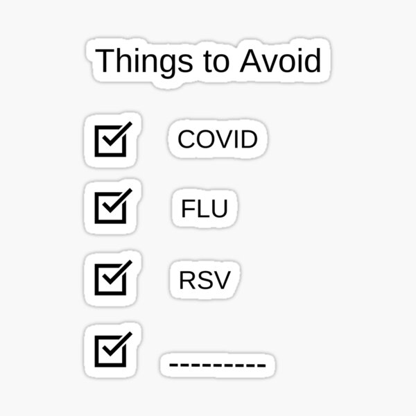 "Things to Avoid" Sticker for Sale by itsmejulieb | Redbubble