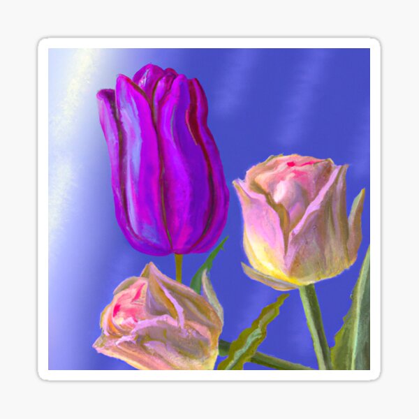 "Tulip and Roses" Sticker for Sale by rimmatv | Redbubble