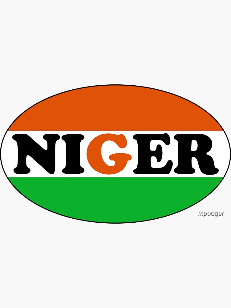 "NIGER Gifts, Masks, Stickers & Products (5)" Sticker for Sale by ...