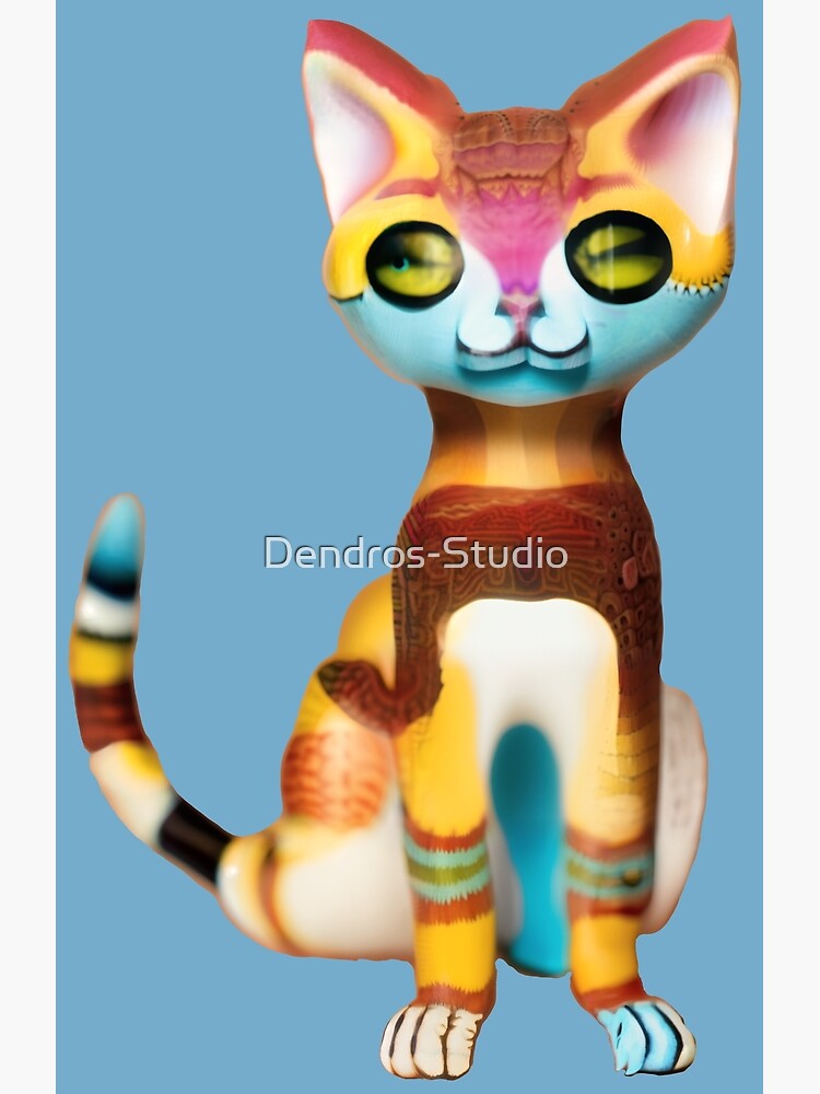 "Cat alebrije, AI art" Poster for Sale by Dendros-Studio | Redbubble
