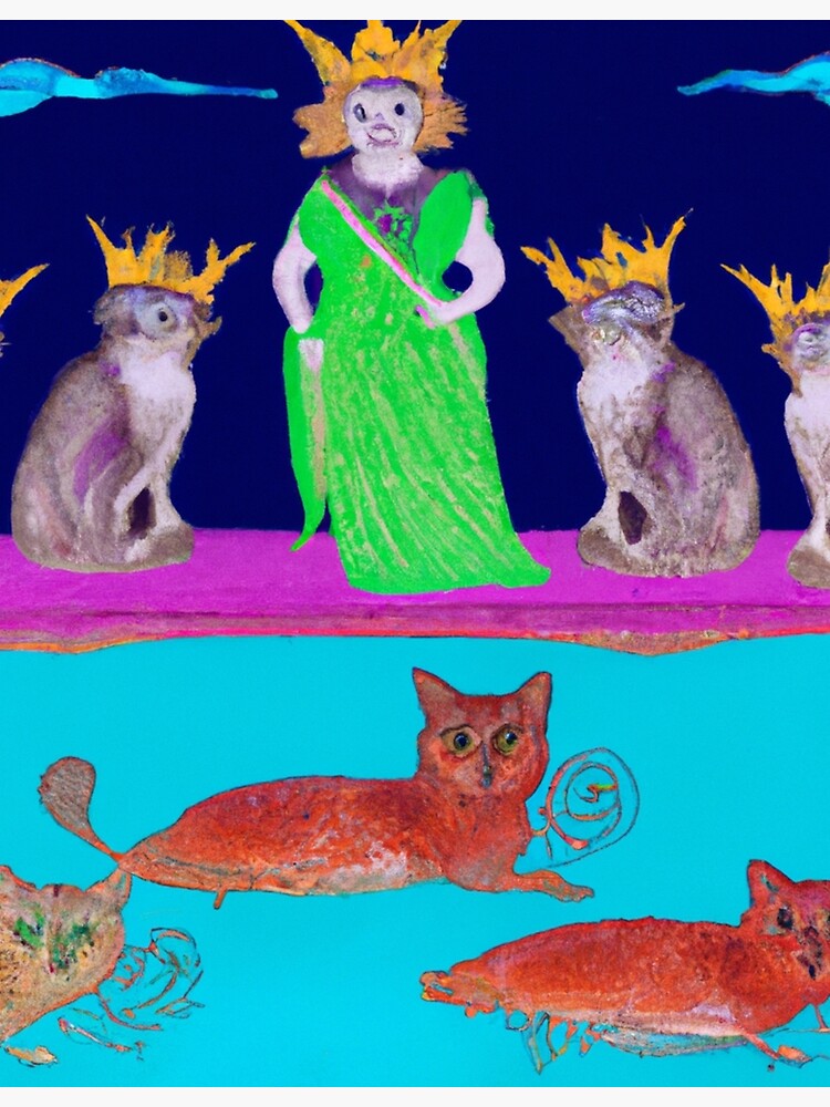 "The Birth of Venus with Cats and crowns " Poster for Sale by OMJAN ...