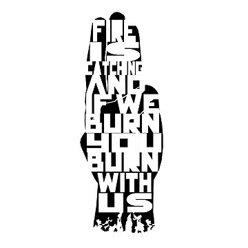 "Fire is catching" Sticker for Sale by Dobbyche | Redbubble