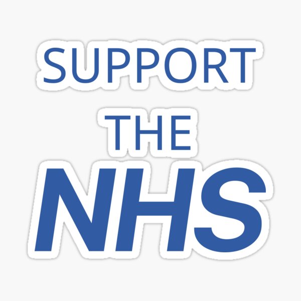 "Support The NHS" Sticker for Sale by CreativeEmpires | Redbubble