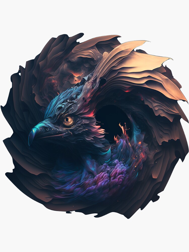 "Vortex Bird" Sticker for Sale by RitzuPaul | Redbubble