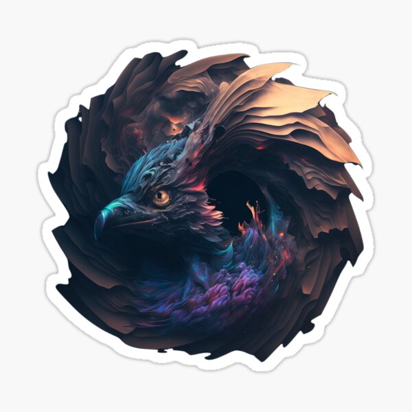 "Vortex Bird" Sticker for Sale by RitzuPaul | Redbubble