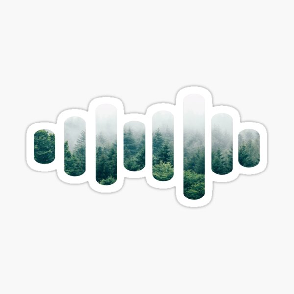 "forest sound wave" Sticker for Sale by dylan-47 | Redbubble