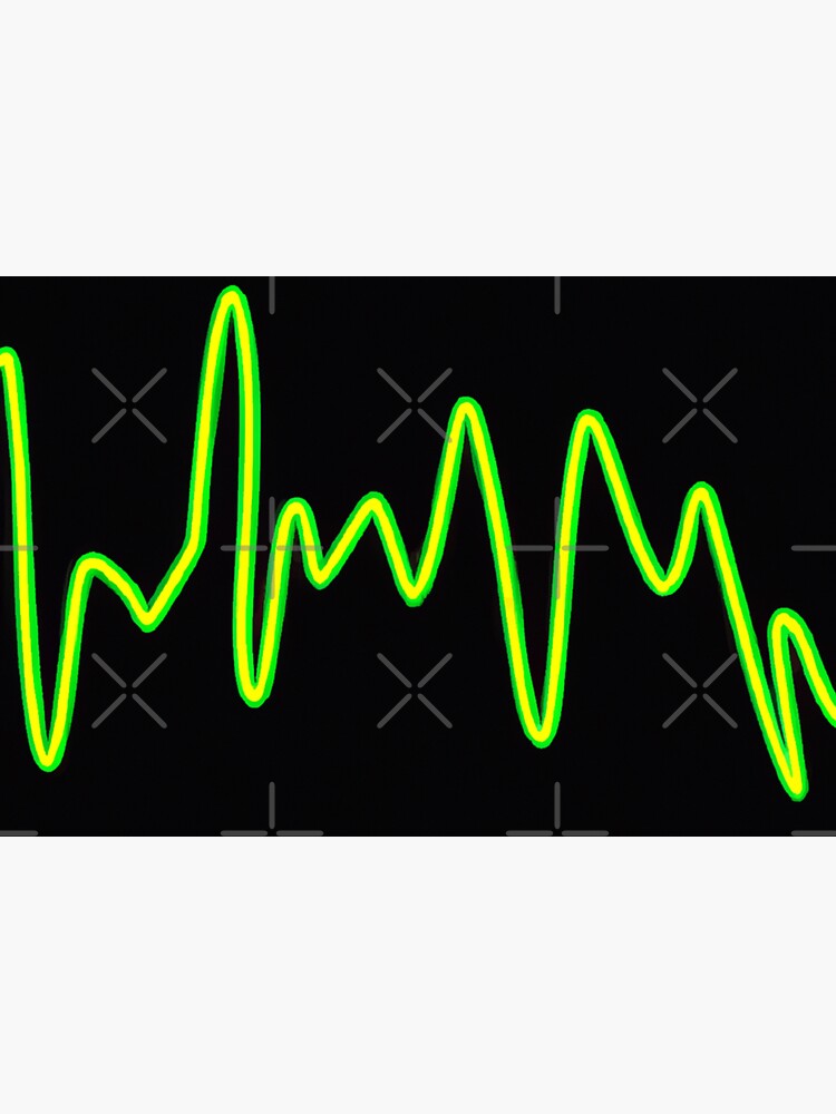 "Neon Green ZigZag Line on black background." Sticker for Sale by ...