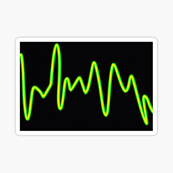 "Neon Green ZigZag Line on black background." Sticker for Sale by ...