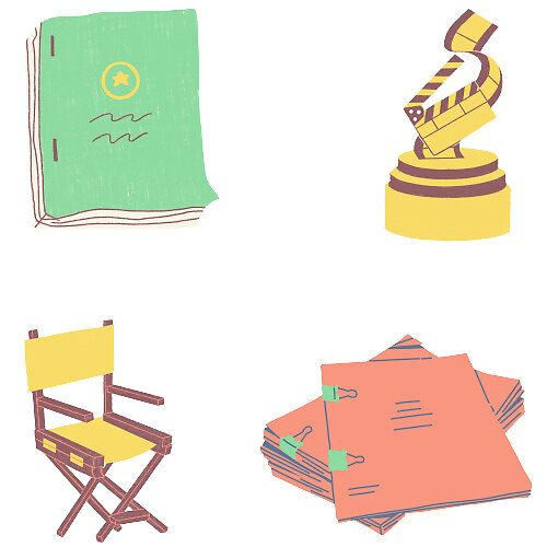 "Screenwriters / Screenwriting art pack" by CinderPress | Redbubble